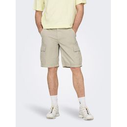 Only & Sons ONLY & SONS Cargoshorts in Beige - 62% | Gr&ouml;&szlig;e M | Herren-plussize