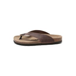 billowy Leder-Zehentrenner in Braun - 54% | Gr&ouml;&szlig;e 46 | Herrensandalen