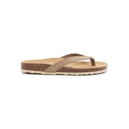 billowy Leder-Zehentrenner in Beige - 52% | Gr&ouml;&szlig;e 37 | Damen-sandalen