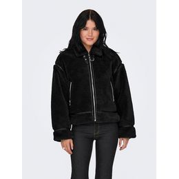 Only Teddyfelljacke "ONLMICHELLE" in Schwarz - 61% | Gr&ouml;&szlig;e XL | Damenjacken