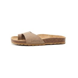 billowy Leder-Zehentrenner in Braun - 54% | Gr&ouml;&szlig;e 36 | Damen-sandalen