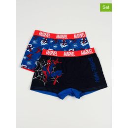 Spiderman 2er-Set: Boxershorts "Spiderman" in Schwarz/ Blau/ Rot - 50% | Gr&ouml;&szlig;e 110/116 | Kinder-waesche