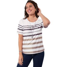 WITT WEIDEN Shirt in Wei&szlig;/ Braun - 50% | Gr&ouml;&szlig;e 36 | Damen-tops