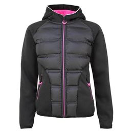 Peak Mountain Softshelljacke "Alley" in Schwarz/ Pink - 65% | Gr&ouml;&szlig;e XXL | Damen-outdoorjacken