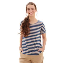 Finside Shirt "Mekkoli" in Blau/ Beige - 58% | Gr&ouml;&szlig;e 42 | Damen-tops