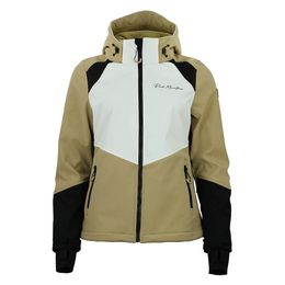 Peak Mountain Softshelljacke "Ametis" in Beige/ Schwarz - 65% | Gr&ouml;&szlig;e S | Damen-outdoorjacken