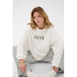 Kaffe Sweatshirt in Creme - 49% | Gr&ouml;&szlig;e S | Damen-sweatshirts-jacken