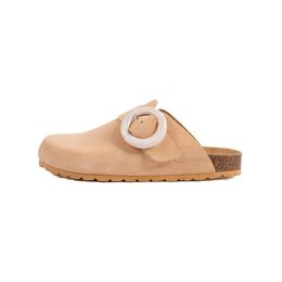 billowy Leder-Clogs in Beige - 54% | Gr&ouml;&szlig;e 40 | Damen-pantoletten