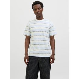 Jack & Jones Jack & Jones Shirt "Birk" in Hellblau/ Wei&szlig; - 47% | Gr&ouml;&szlig;e L | Herren-plussize