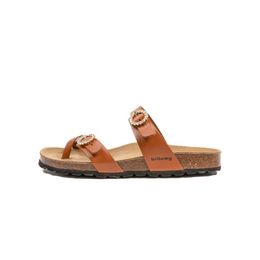billowy Leder-Zehentrenner in Hellbraun - 54% | Gr&ouml;&szlig;e 38 | Damen-sandalen
