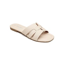 Sixth Sens Pantoletten in Creme - 70% | Gr&ouml;&szlig;e 36 | Damen-pantoletten