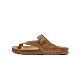 billowy Leder-Zehentrenner in Braun - 54% | Gr&ouml;&szlig;e 41 | Herrensandalen