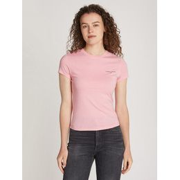 Tommy Jeans Shirt in Rosa - 43% | Gr&ouml;&szlig;e S | Damen-tops