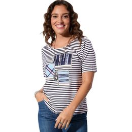 WITT WEIDEN Shirt in Wei&szlig;/ Schwarz - 60% | Gr&ouml;&szlig;e 46 | Damen-tops
