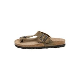 billowy Leder-Zehentrenner in Braun - 54% | Gr&ouml;&szlig;e 41 | Herrensandalen