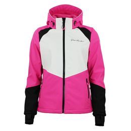 Peak Mountain Softshelljacke "Ametis" in Fuchsia/ Wei&szlig; - 65% | Gr&ouml;&szlig;e XXL | Damen-outdoorjacken