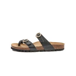 billowy Leder-Zehentrenner in Schwarz - 54% | Gr&ouml;&szlig;e 36 | Damen-sandalen