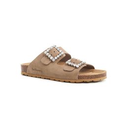 billowy Leder-Pantoletten in Beige - 51% | Gr&ouml;&szlig;e 37 | Damen-pantoletten