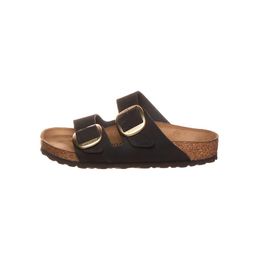 Birkenstock Leder-Pantoletten "Arizona Big Buckle" in Schwarz - Weite N - 17% | Gr&ouml;&szlig;e 37 | Damen-pantoletten