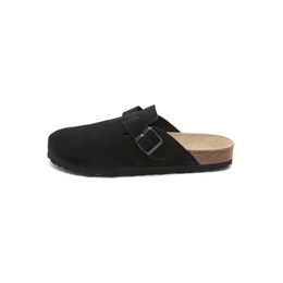 billowy Leder-Clogs in Schwarz - 54% | Gr&ouml;&szlig;e 41 | Herren-hausschuhe