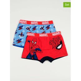 Spiderman 2er-Set: Boxershorts "Spiderman" in Hellblau/ Blau/ Rot - 45% | Gr&ouml;&szlig;e 110/116 | Kinder-waesche