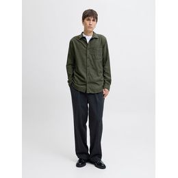 Jack & Jones Jack & Jones Hemd - Regular fit - in Khaki - 50% | Gr&ouml;&szlig;e L | Herren-plussize