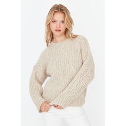 Trendyol Pullover in Beige - 64% | Gr&ouml;&szlig;e M | Damen-pullover-cardigans