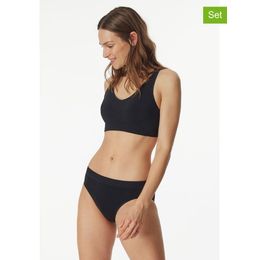 Schiesser 2er-Set: Slips in Schwarz - 37% | Gr&ouml;&szlig;e M | Damen-unterteile