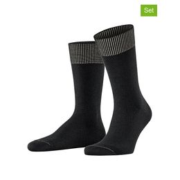 Esprit 2er-Set: Socken "Sporty Waffle" in Schwarz - 45% | Gr&ouml;&szlig;e 39-42 | Herrensocken
