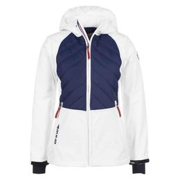 Peak Mountain Softshelljacke "Apver" in Wei&szlig;/ Dunkelblau - 66% | Gr&ouml;&szlig;e XL | Damen-outdoorjacken