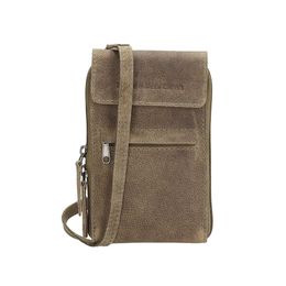 HIDE & STITCHES Leder-Handytasche in Khaki - (B)10 x (H)17 x (T)1,5 cm - 61% | Damen-handytaschen