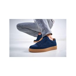 British Passport Leder-Sneakers in Dunkelblau - 58% | Gr&ouml;&szlig;e 41 | Herrensneakers