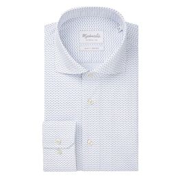 Profuomo Hemd - Slim fit - in Wei&szlig;/ Dunkelblau - 50% | Gr&ouml;&szlig;e 43 | Herren-plussize