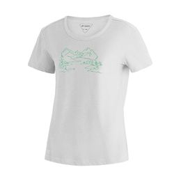 Maier Sports Funktionsshirt "Thuja" in Wei&szlig; - 67% | Gr&ouml;&szlig;e 40 | Damen-outdoor-tops-shirts