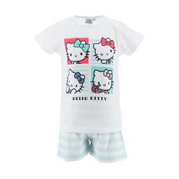 Hello Kitty Pyjama "Hello Kitty" in Wei&szlig;/ Hellblau - 58% | Gr&ouml;&szlig;e 98 | Kinder-waesche