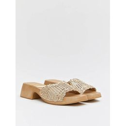 Bellucci Pantoletten in Beige - 70% | Gr&ouml;&szlig;e 36 | Damen-pantoletten