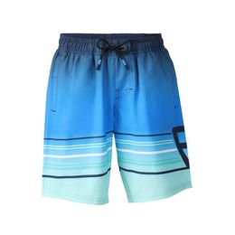 Brunotti Badeshorts "Bru-conicy" in Blau/ Gr&uuml;n - 55% | Gr&ouml;&szlig;e 176 | Kinder-bademode
