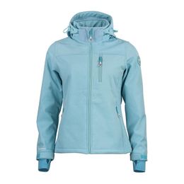 Peak Mountain Softshelljacke "Aclaude" in T&uuml;rkis - 65% | Gr&ouml;&szlig;e XXL | Damen-outdoorjacken