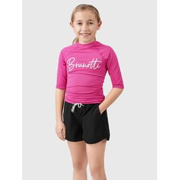 Brunotti Badeshirt "Lineas Rashguard" in Fuchsia - 46% | Gr&ouml;&szlig;e 152 | Kinder-bademode