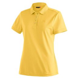Maier Sports Funktionspoloshirt "Ulrike" in Gelb - 76% | Gr&ouml;&szlig;e 36 | Damen-outdoor-tops-shirts