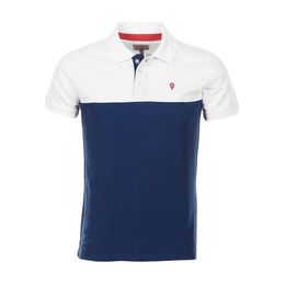 Degr&eacute; Celsius Poloshirt "Caloste" in Dunkelblau/ Wei&szlig; - 63% | Gr&ouml;&szlig;e XL | Herren-plussize