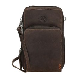 HIDE & STITCHES Leder-Handytasche in Braun - (B)11 x (H)20 x (T)13 cm - 64% | Damen-handytaschen