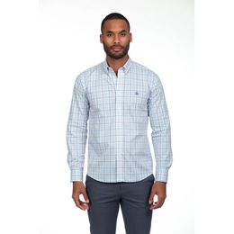 The Time of Bocha Hemd - Regular fit - in Wei&szlig;/ Hellblau/ Gr&uuml;n - 68% | Gr&ouml;&szlig;e L | Herren-plussize