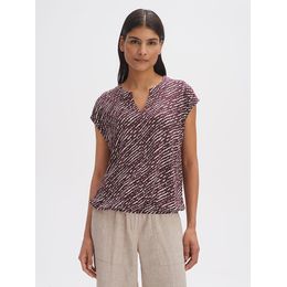Opus Shirt in Aubergine/ Schwarz/ Wei&szlig; - 52% | Gr&ouml;&szlig;e 38 | Damen-blusen