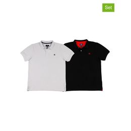 The Time of Bocha 2er-Set: Poloshirts in Schwarz/ Wei&szlig; - 79% | Gr&ouml;&szlig;e S | Herren-plussize