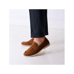 British Passport Leder-Mokassins "Penny" in Hellbraun - 59% | Gr&ouml;&szlig;e 44 | Herren-schuhe-halbschuhe