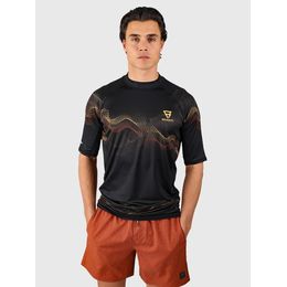 Brunotti Badeshirt "Waveguard-AO Rashguard" in Schwarz - 51% | Gr&ouml;&szlig;e M | Herren-bademode-sport