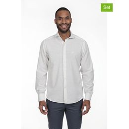 The Time of Bocha 2er-Set: Hemden - Regular fit - in T&uuml;rkis/ Wei&szlig; - 75% | Gr&ouml;&szlig;e XL | Herren-plussize