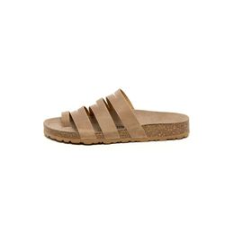 billowy Leder-Zehentrenner in Beige - 54% | Gr&ouml;&szlig;e 41 | Damen-sandalen