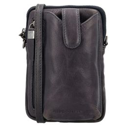 HIDE & STITCHES Leder-Handytasche "Porto" in Schwarz - (B)13 x (H)19 x (T)2 cm - 60% | Damen-handytaschen